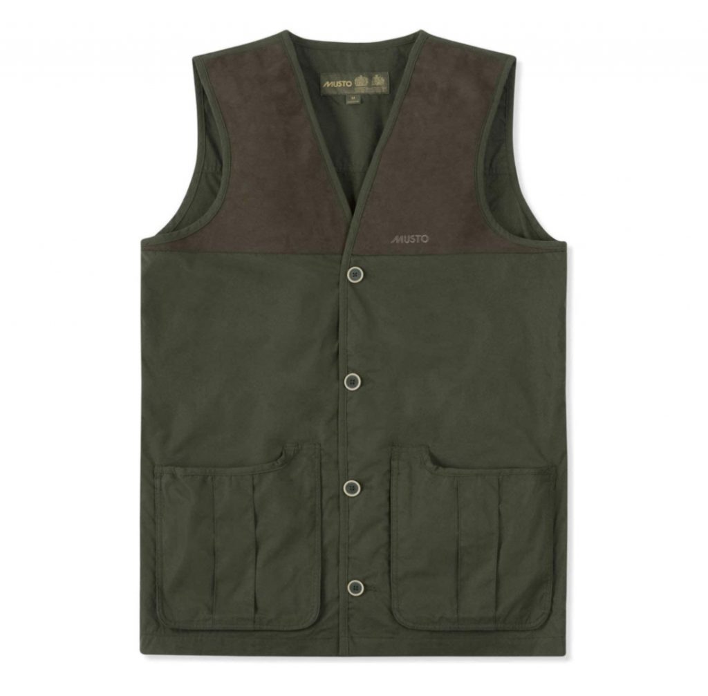 MUSTO Men’s Lightweight Shooting Vest Dark Moss - Shooting Vests